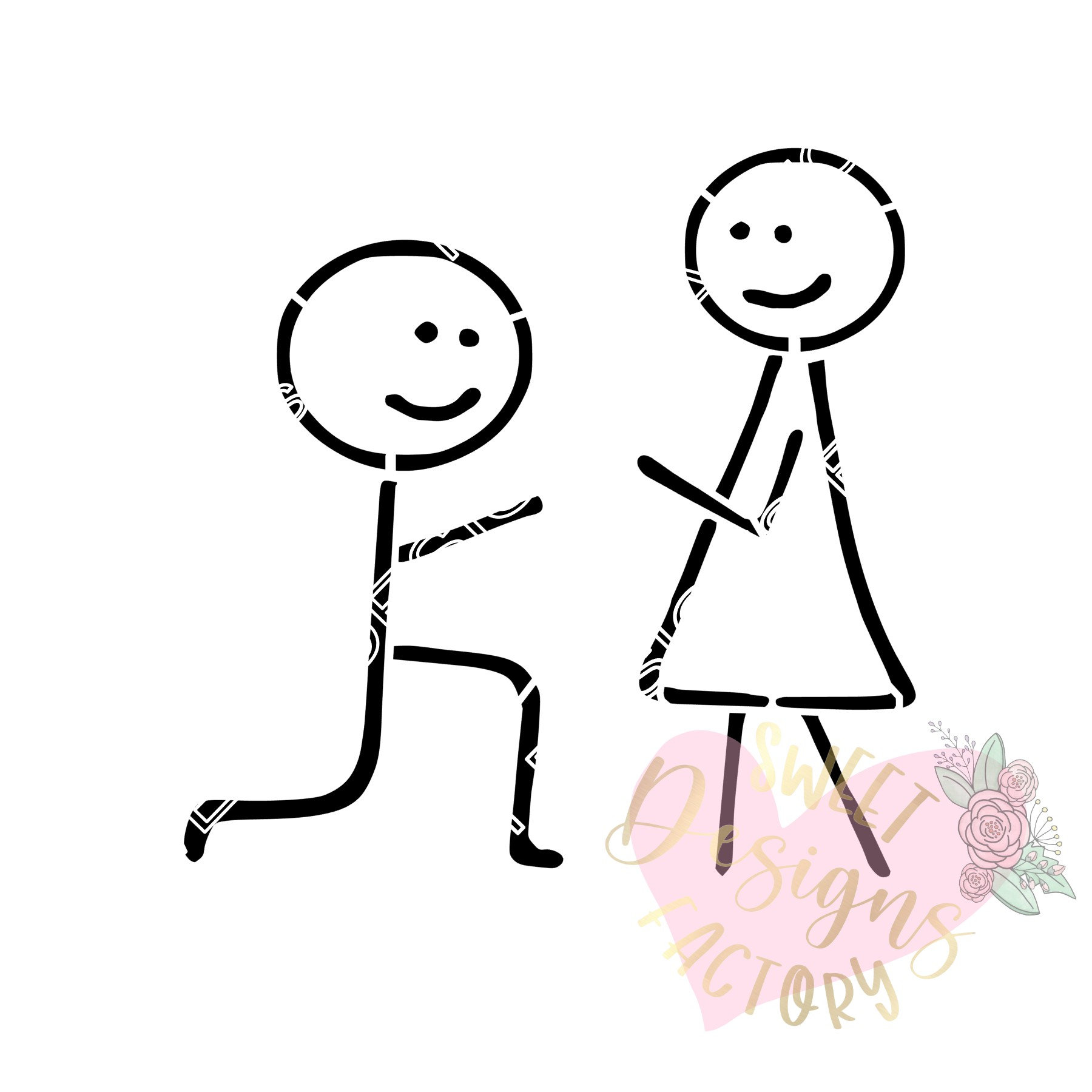 Stick Figure Marriage Proposal