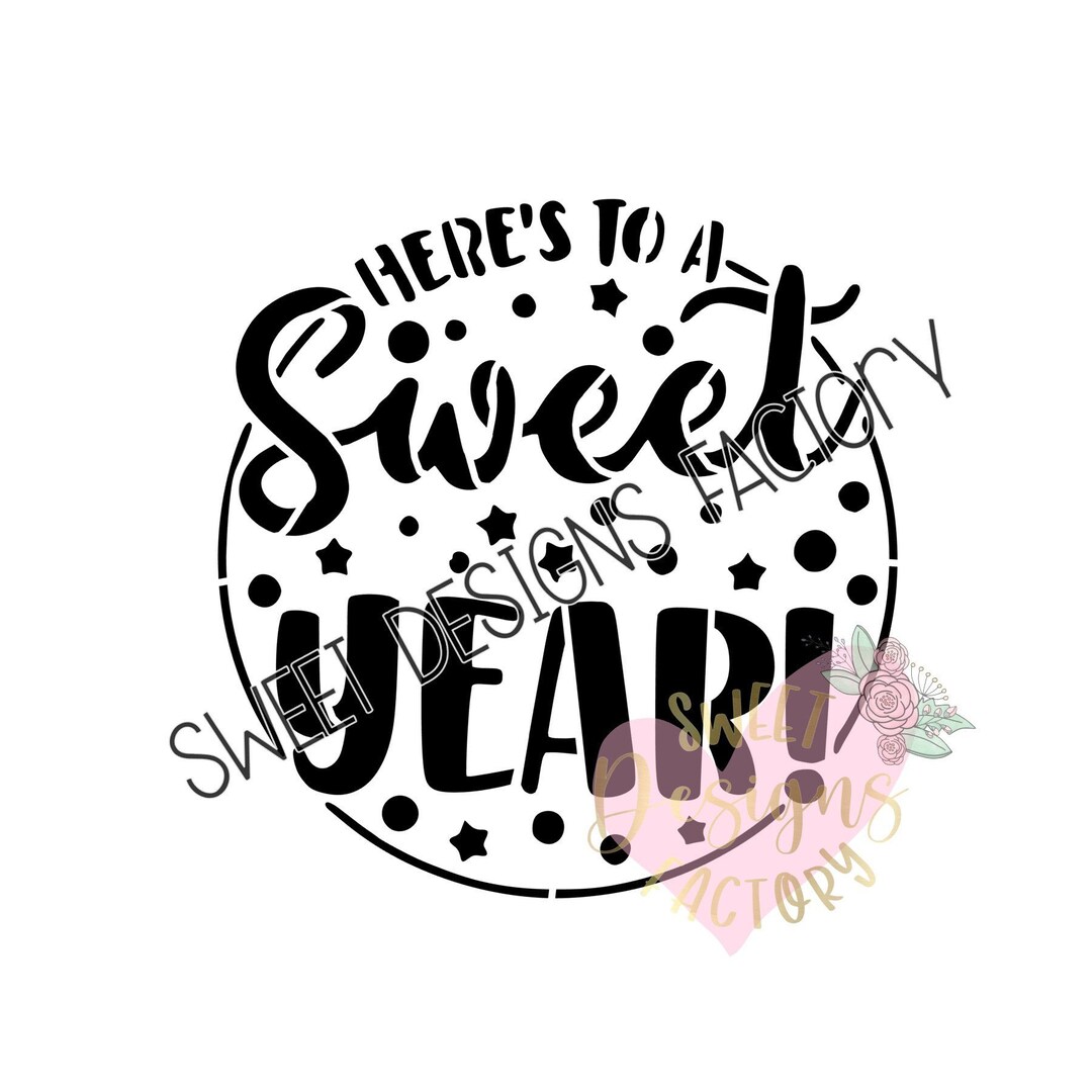 Back to School Sweet Year Cookie Stencil RE037 - Etsy