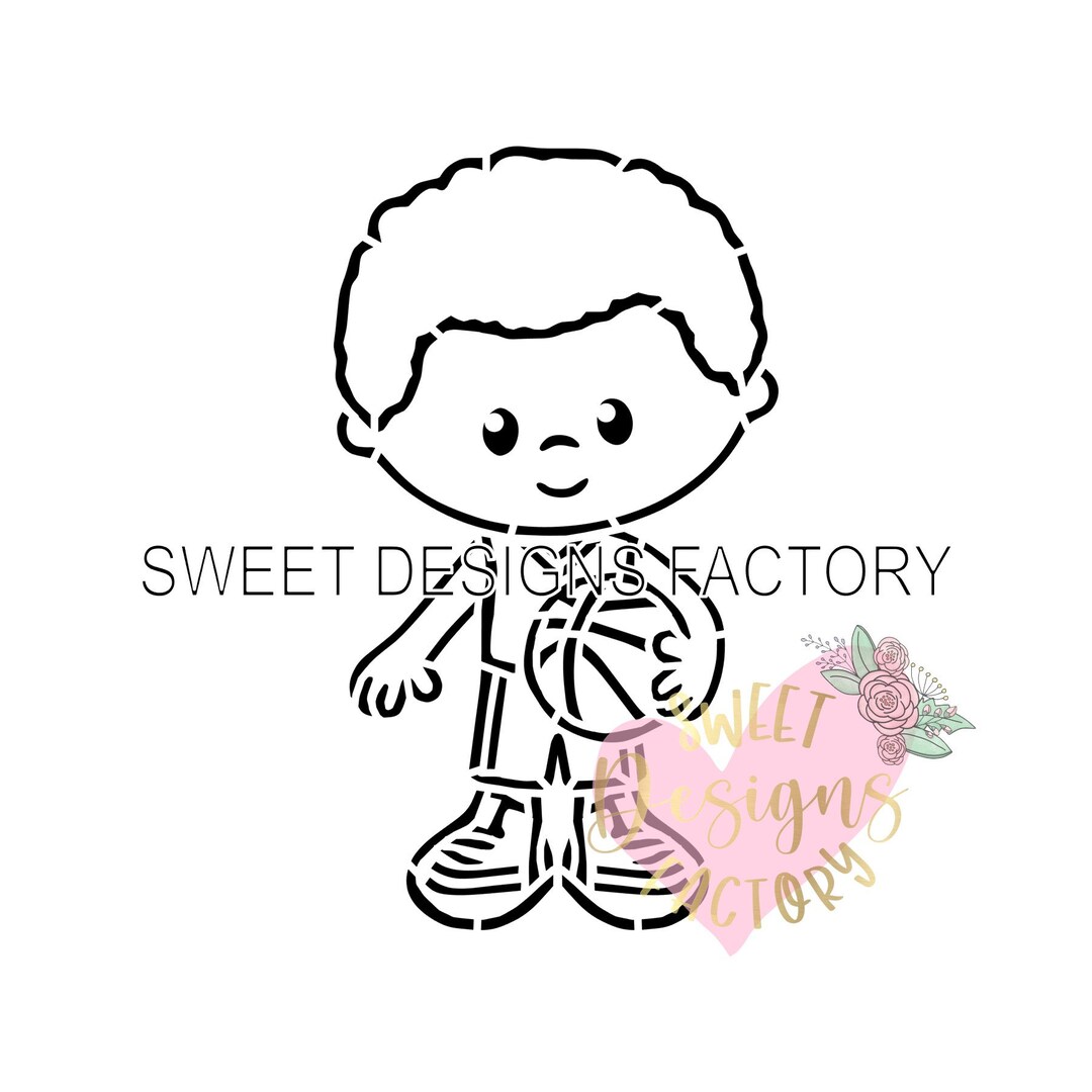 Basketball PYO Cookie Stencil Matching Cookie Cutter Available H01 - Etsy