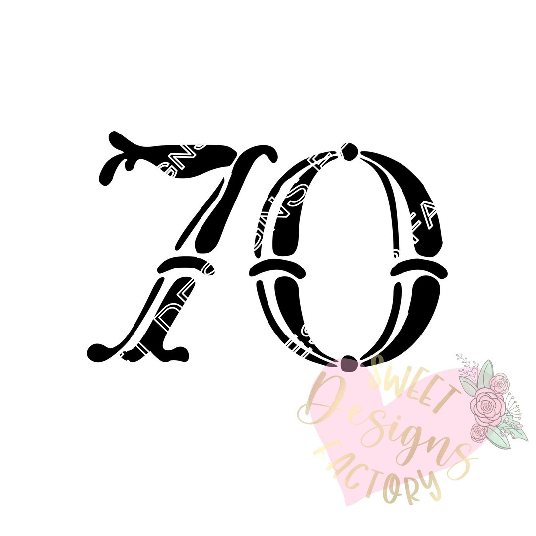 Number 70 Cookie Stencil Birthday Anniversary JB541 - Etsy