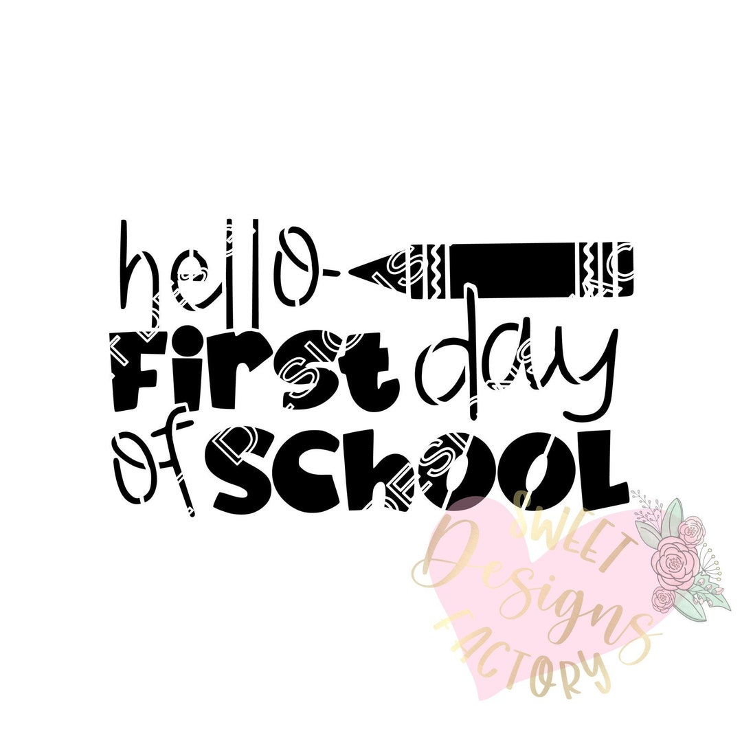 Hello First Day of School Cookie Stencil PQ454 - Etsy Canada