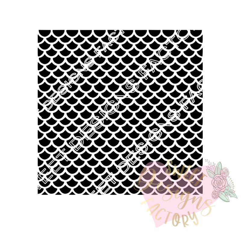 Fish Scale Stencil - Etsy