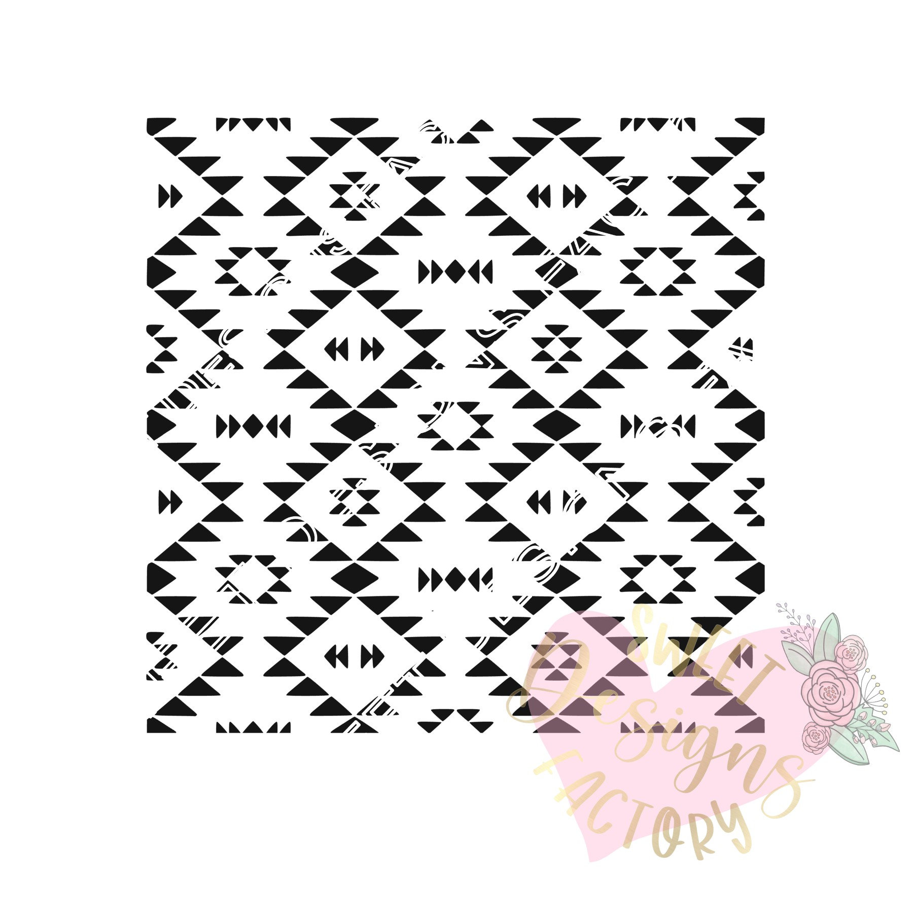 Tribal Print Stencil