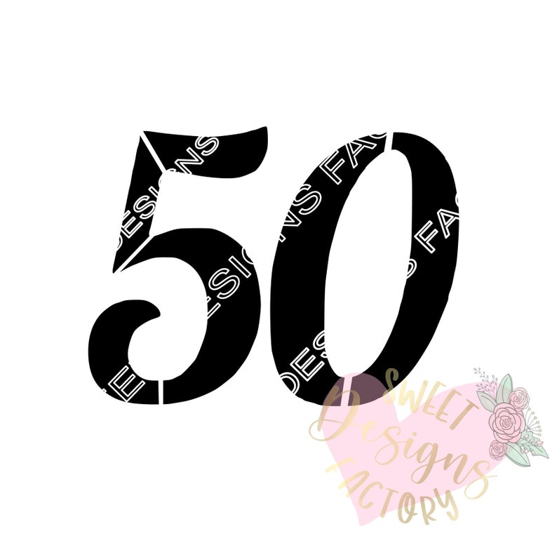 Number 50 Cookie Stencil Birthday Anniversary JB544 - Etsy