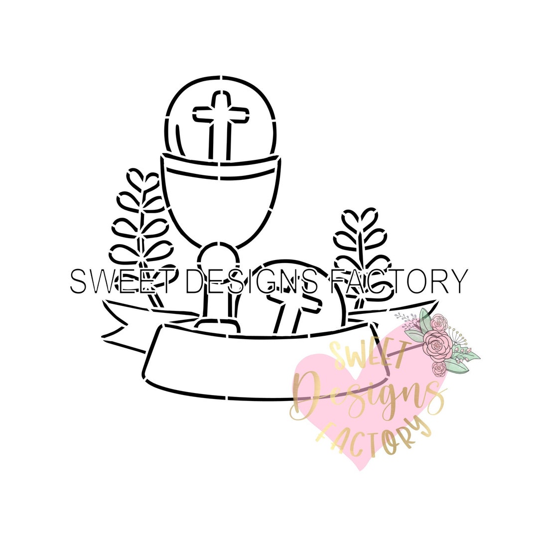 First Communion PYO Cookie Stencil. Matching Cookie Cutter Available ...