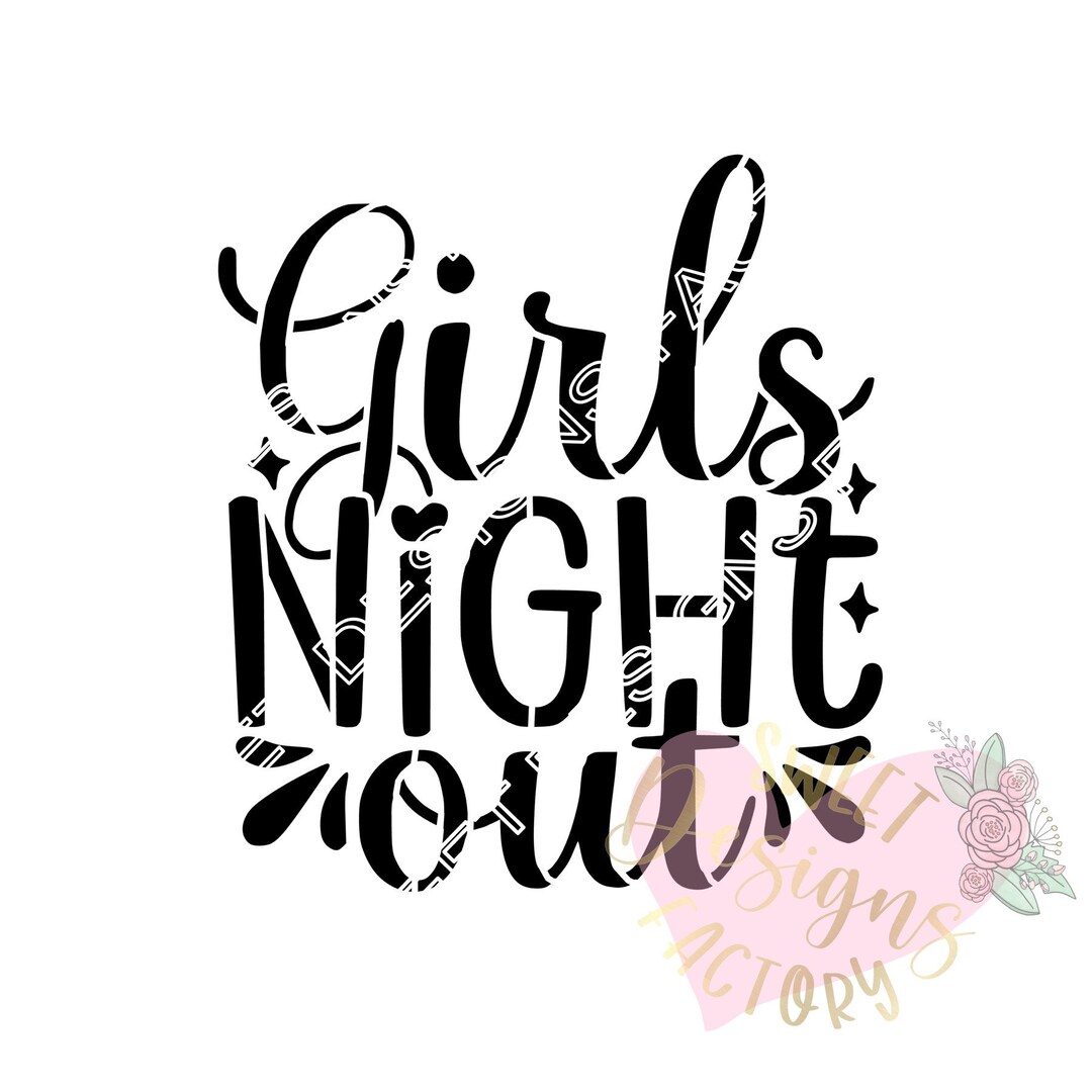 Bachelorette Girls Night Out Cookie Stencil PQ37 - Etsy