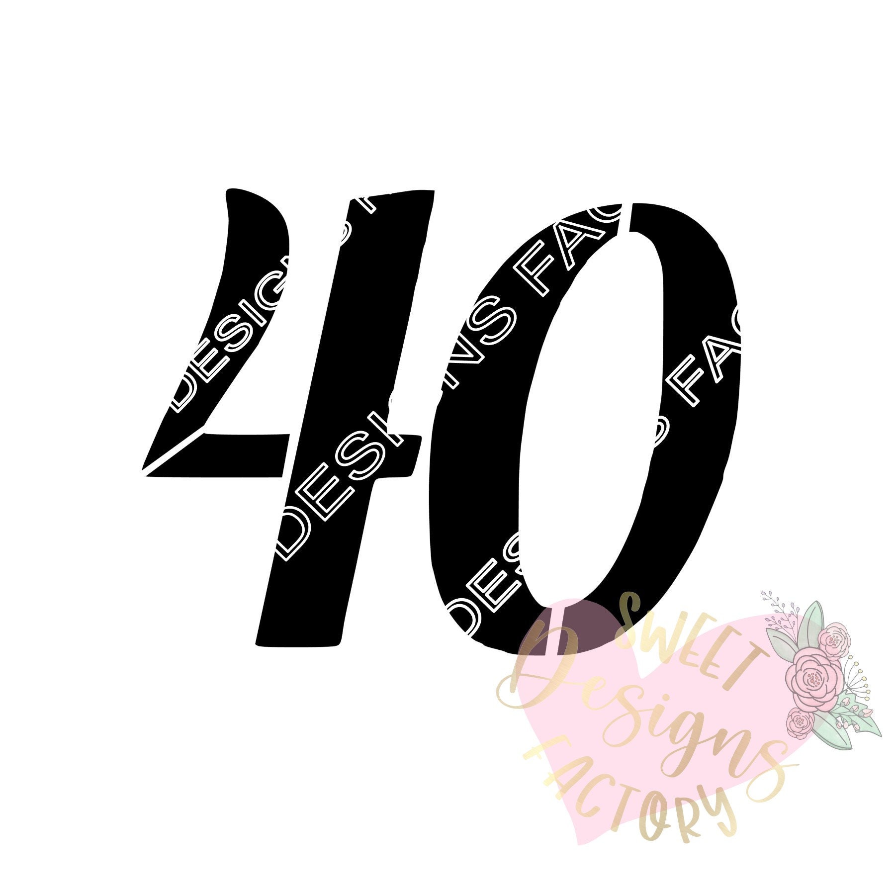Number 40 Cookie Stencil Birthday Anniversary JB543 - Etsy UK
