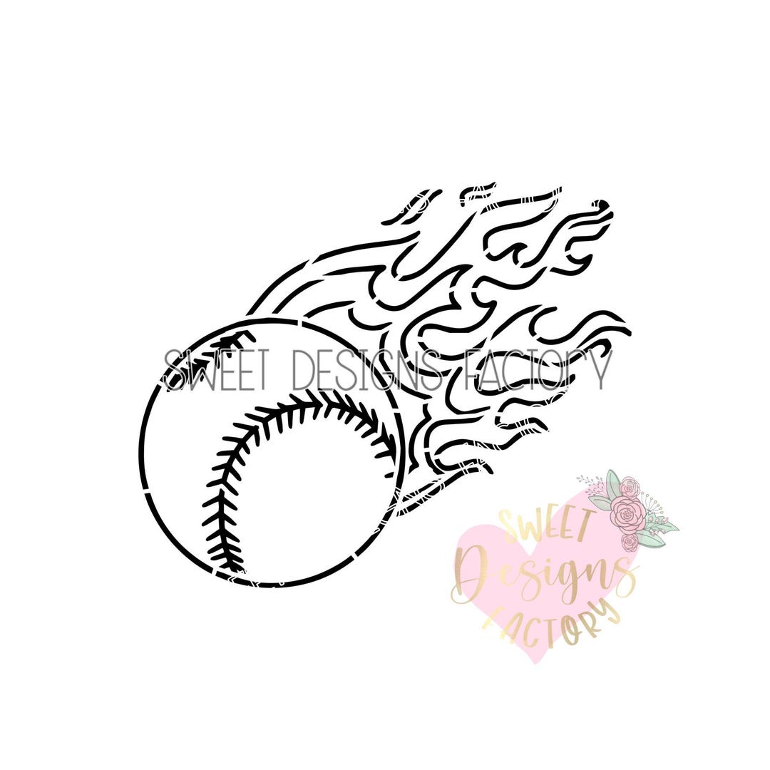 Baseball Ball PYO Cookie Stencil. Matching Cookie Cutter Available ...