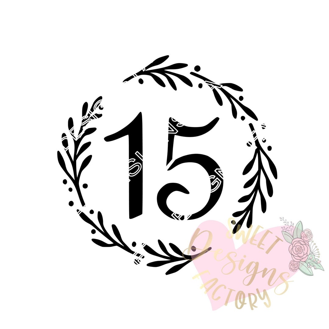 Number Fifteen Cookie Stencil DG188 - Etsy