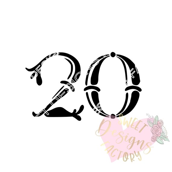 Number 20 Cookie Stencil Birthday Anniversary JB536 | Etsy