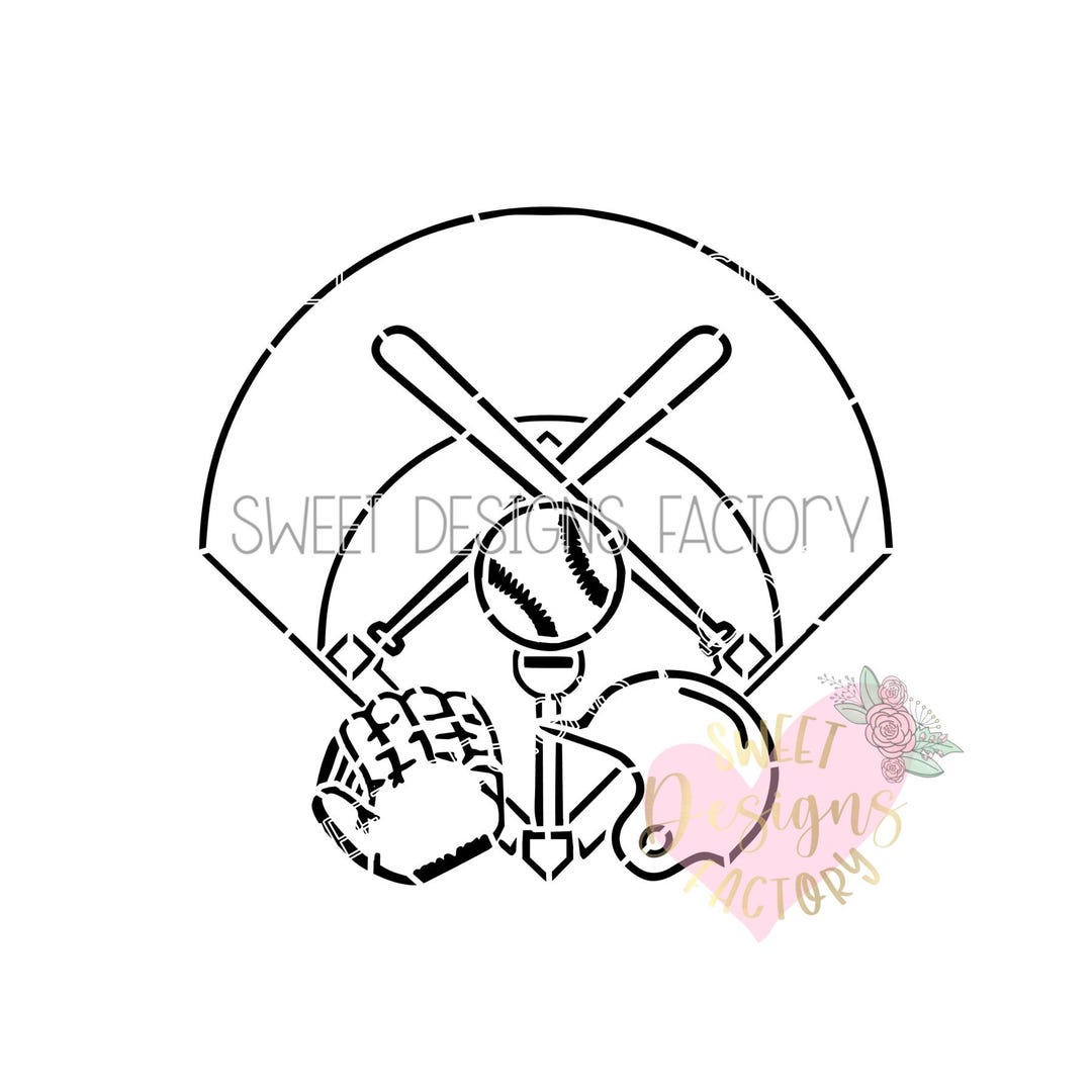 Baseball PYO Cookie Stencil. Matching Cookie Cutter Available AL011 - Etsy