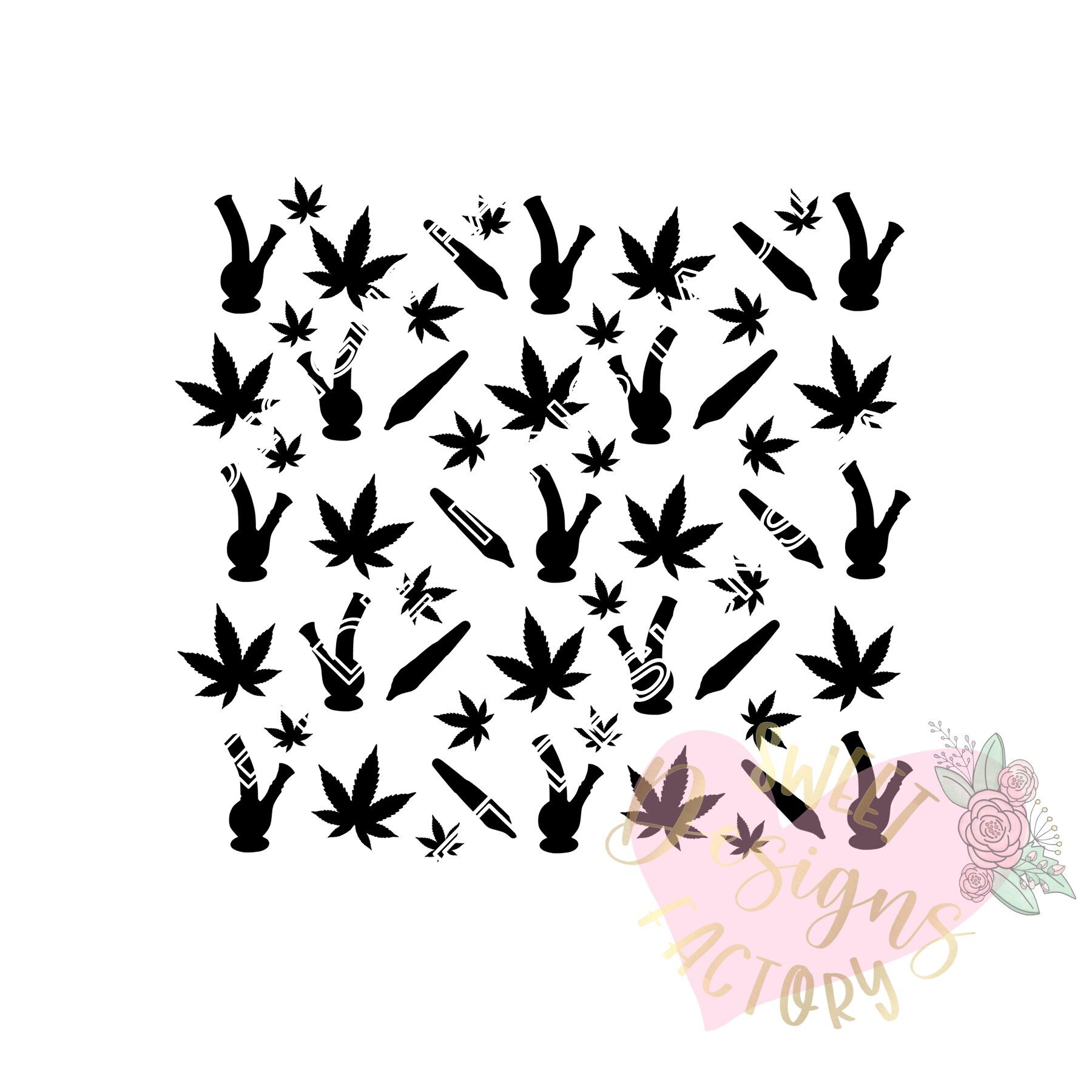 Weed Stencil Designs