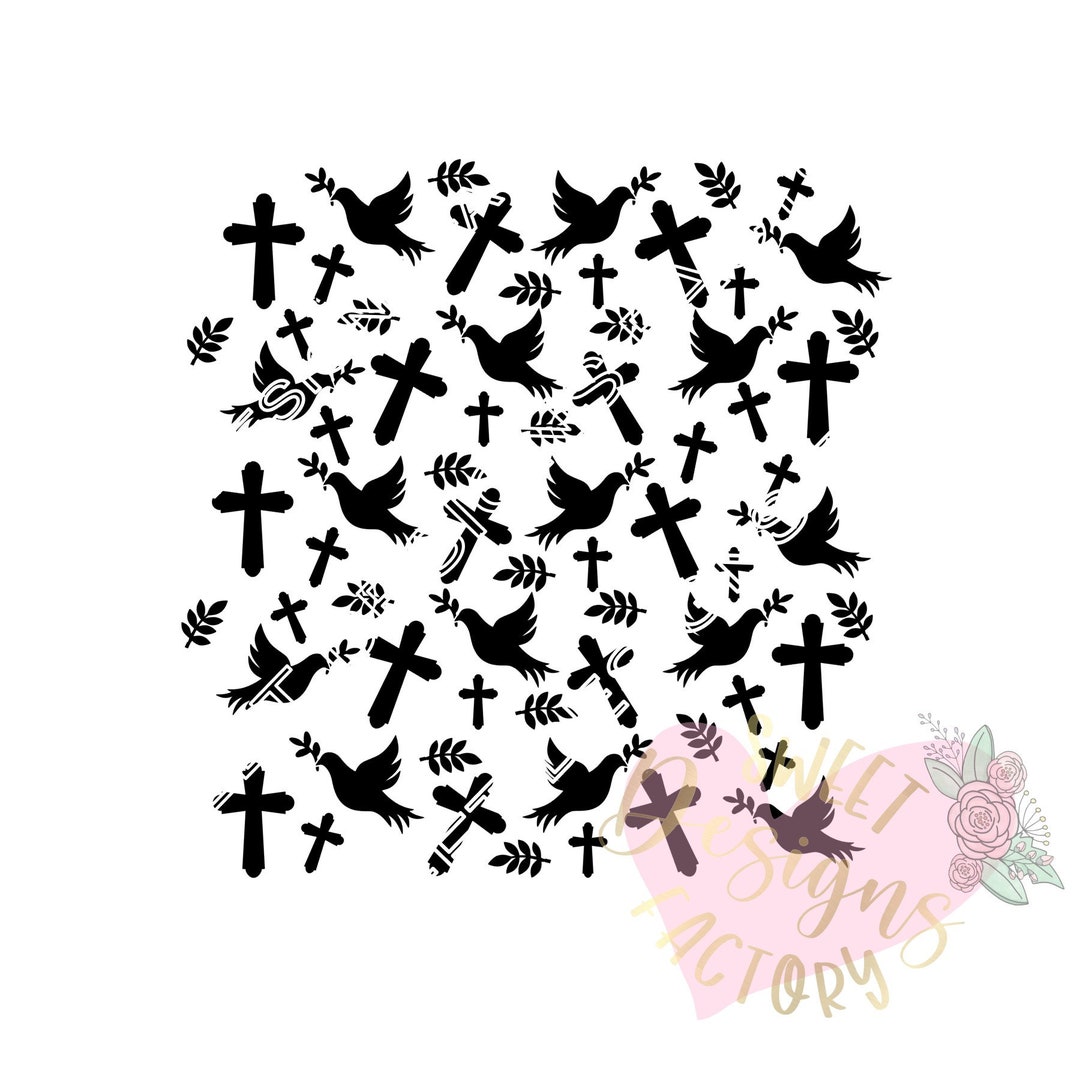 First Communion Background Pattern Cookie Stencil E162 - Etsy