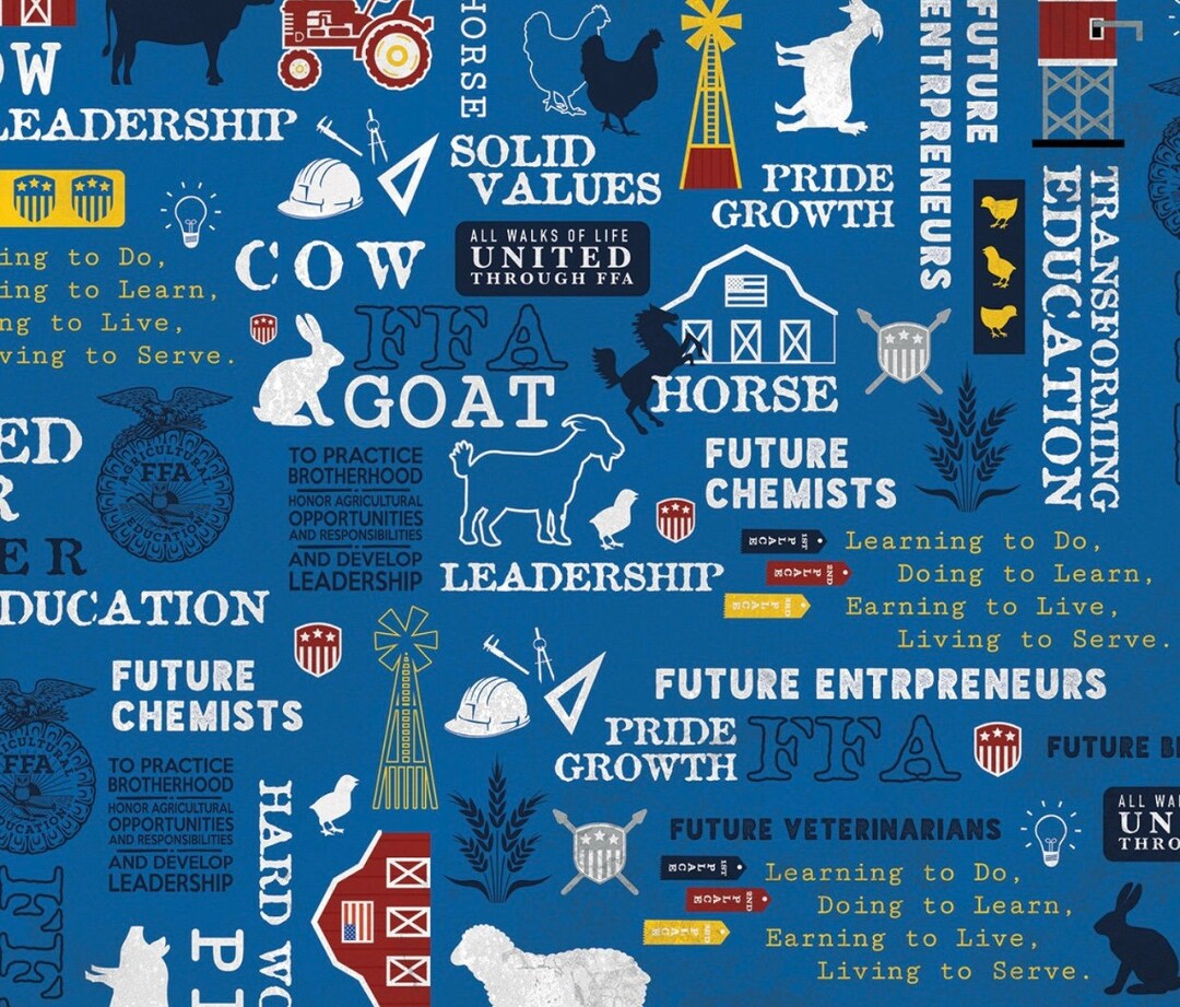 FFA® Forever Blue® Refreshed Main Blue/ Fabric by the Yard - Etsy