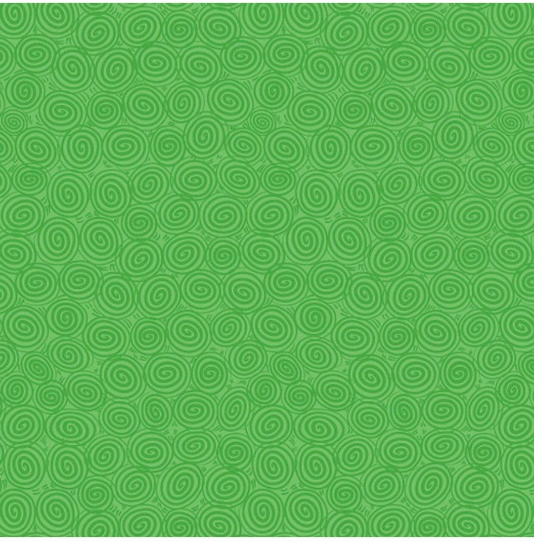 Remnant 25” Harmony Tonals/ Green Fabric/ Scrolls/ Tonal Green Fabric ...