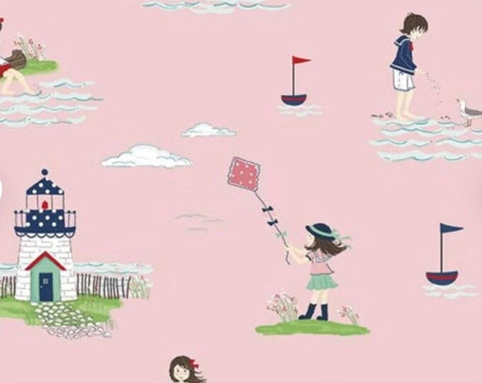 Seaside in Pink by Riley Blake C7230 Quilting Fabric - 100% Cotton ...