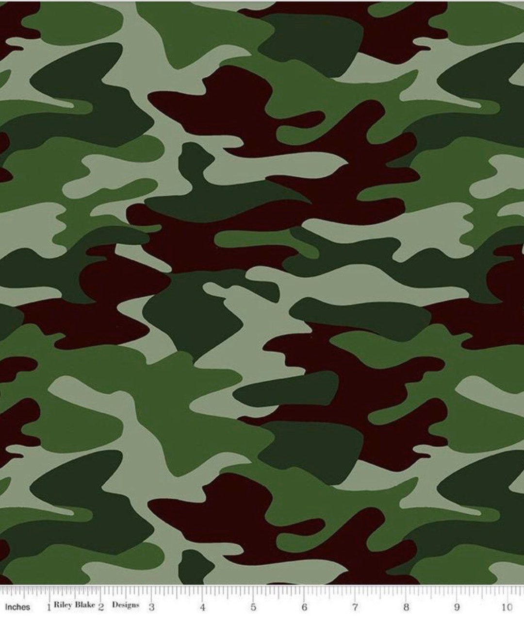 Green Camo; Cotton Fabric; C10420; Riley Blake Designs; Novelty Fabric ...