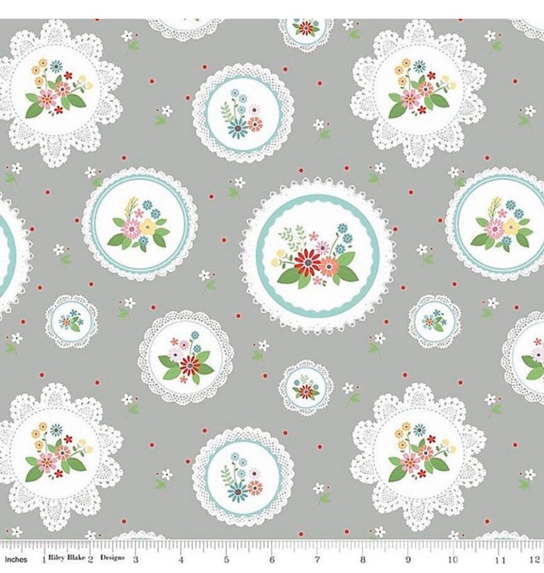 Vintage Keepsakes Main Gray- Fabric by the Yard! - Etsy
