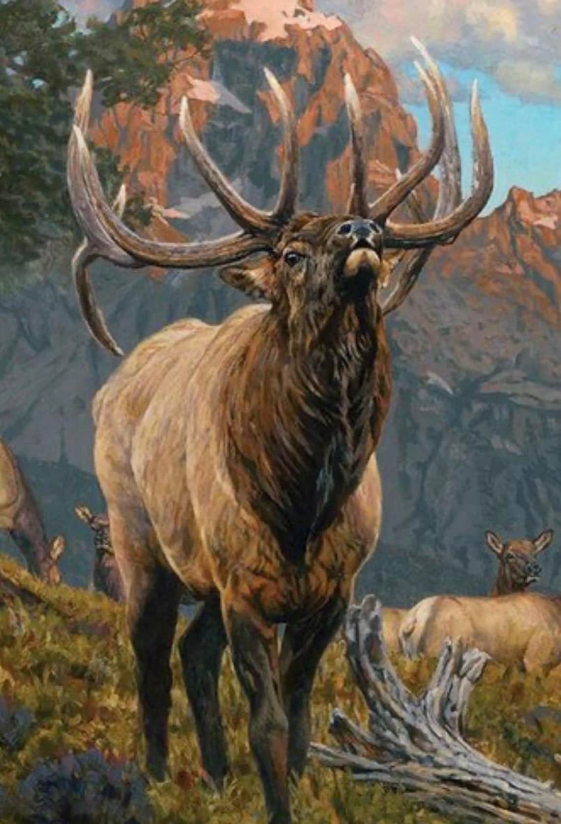Majestic in Nature Grand Elk Panel PD15980 - Riley Blake Designs ...