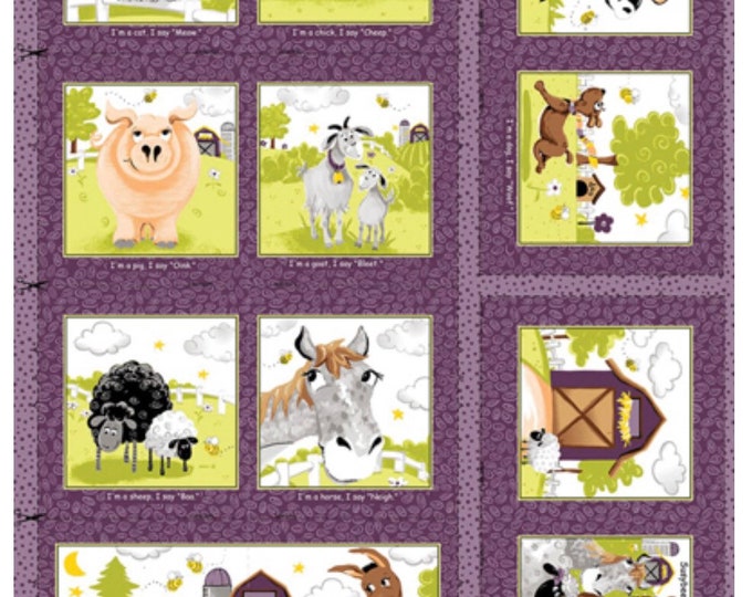 Barnyard Buddies Storybook Panel 1/yd - Etsy