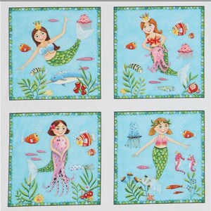 Little Mermaids 24’’ Panel From Elizabeth Studios. Cutest Little ...