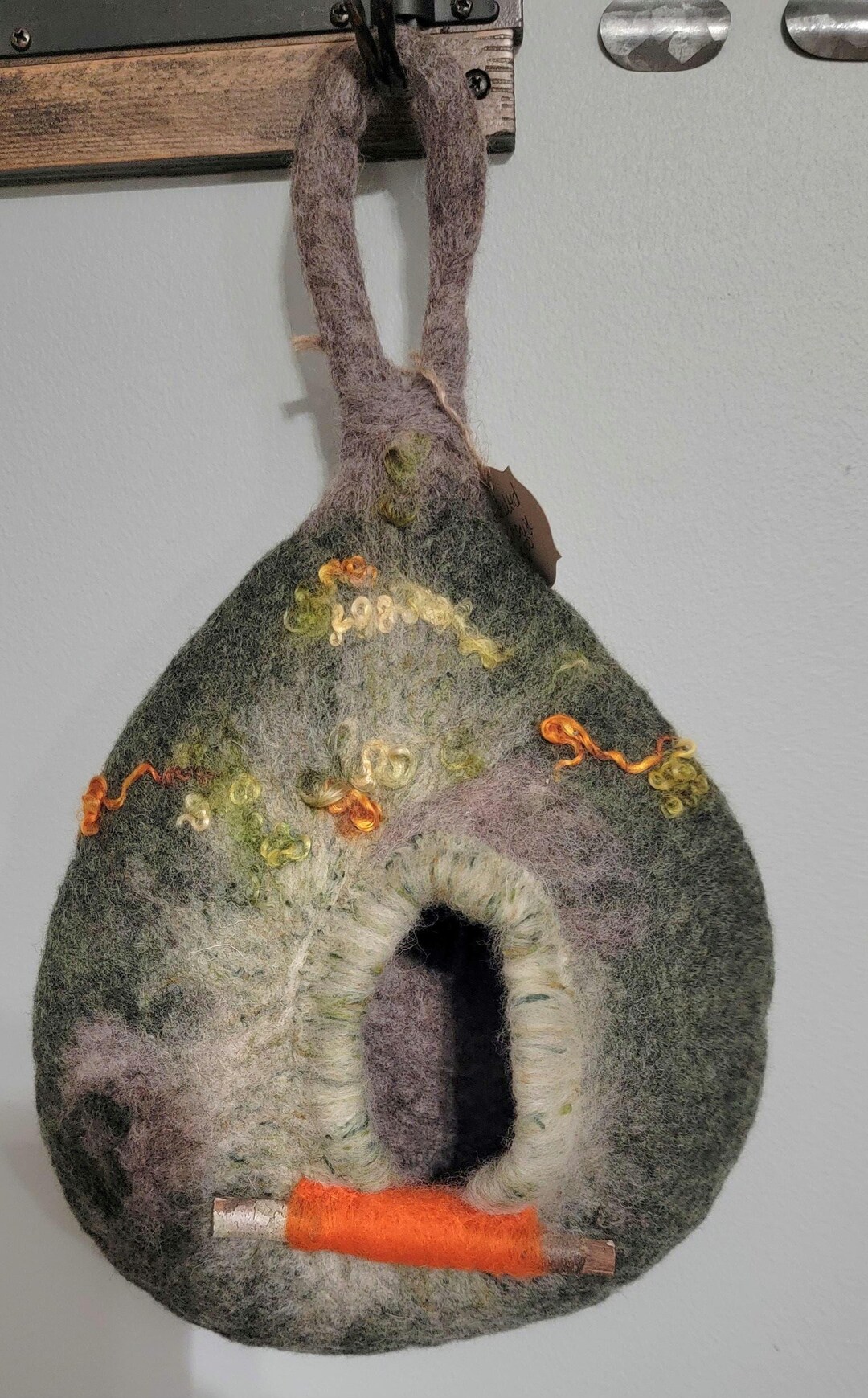 Wet Felted Bird House Pod - Etsy