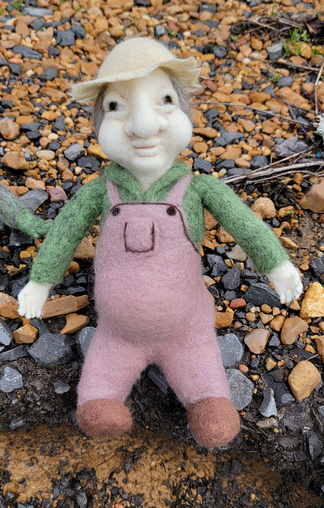 Handmade Needle Felted Farmer/fisherman/bayou Man - Etsy
