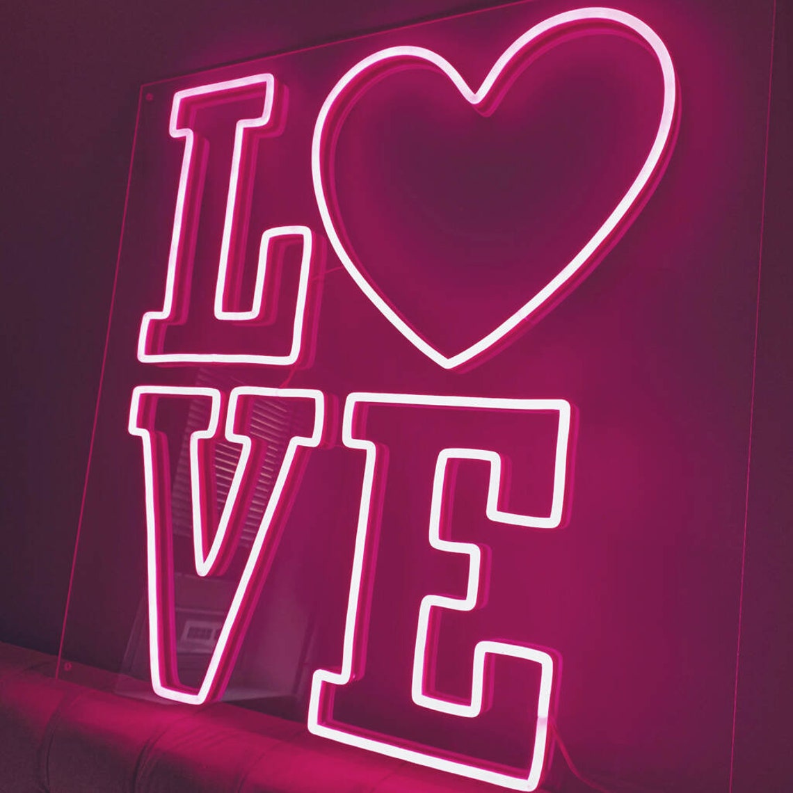 Love Neon Sign for Your Bar Club Sign Disco Lamp Night - Etsy