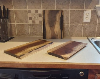 Mini Butcher Block, Salvaged Black Walnut Chopping Block, Cutting Board ...