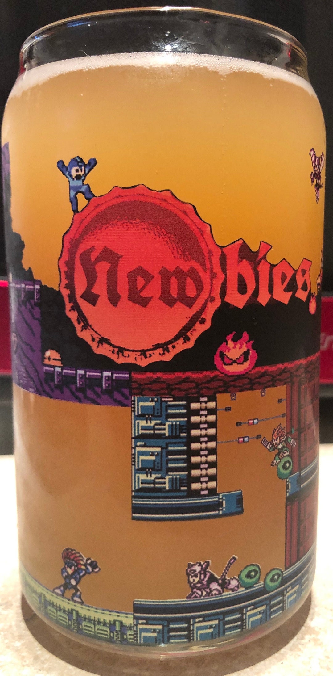 Mega Man Glass - Etsy