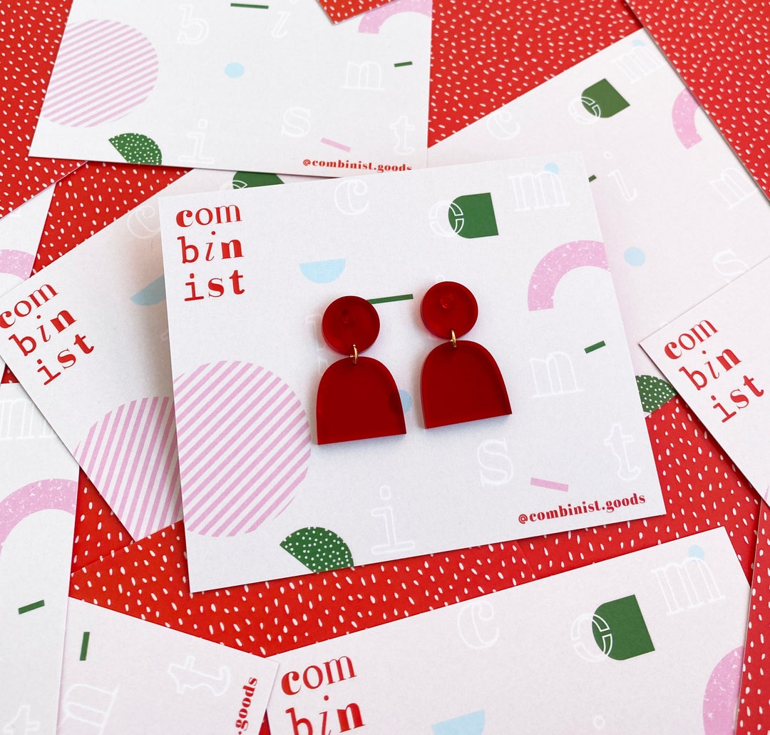 The Lad Red Earrings - Etsy