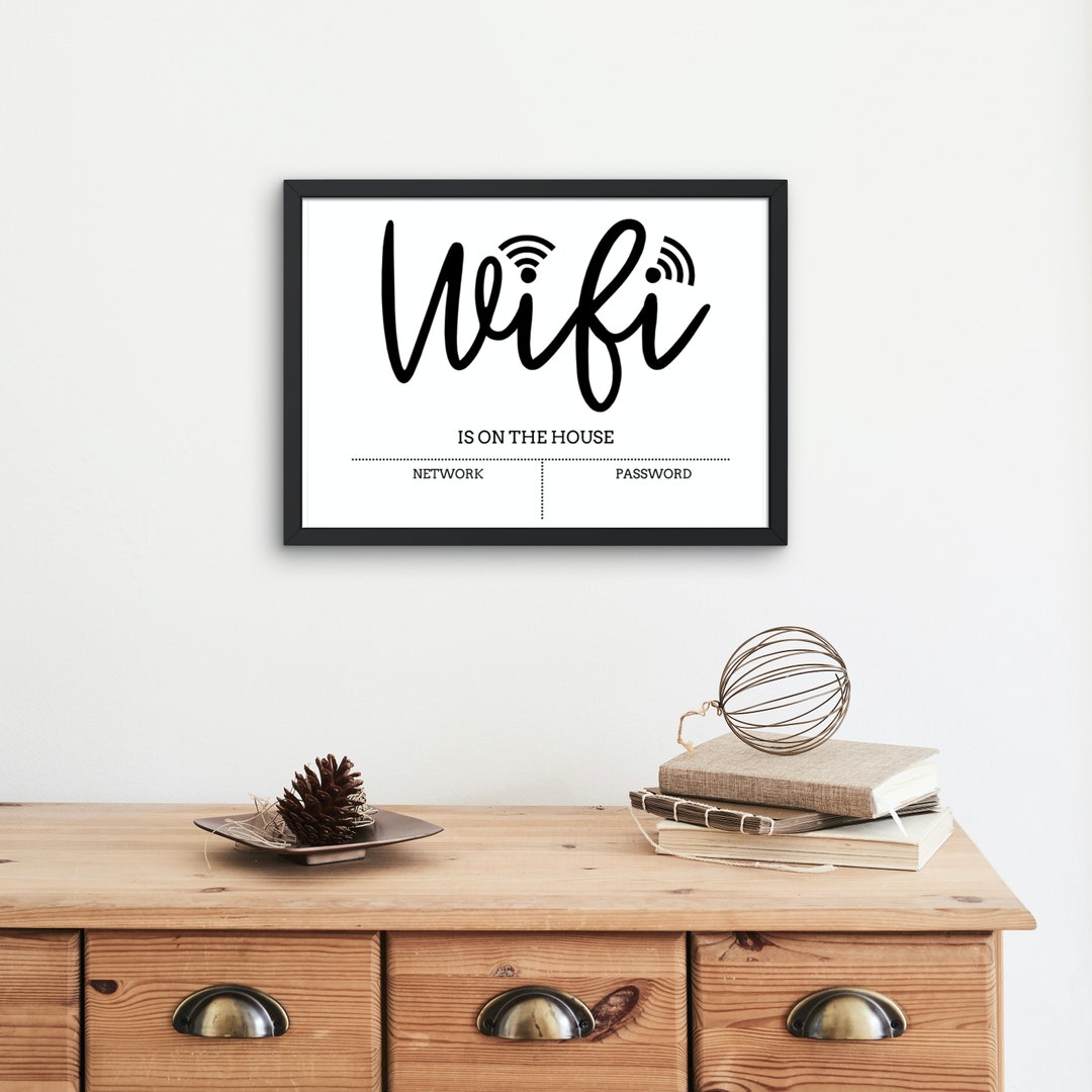 Wifi Sign, Wifi Password, Printable Sign, Guest Room - Etsy