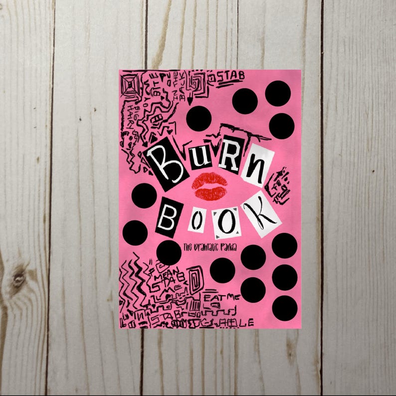 Burn Book Savings Challenge Scratch Off - Etsy