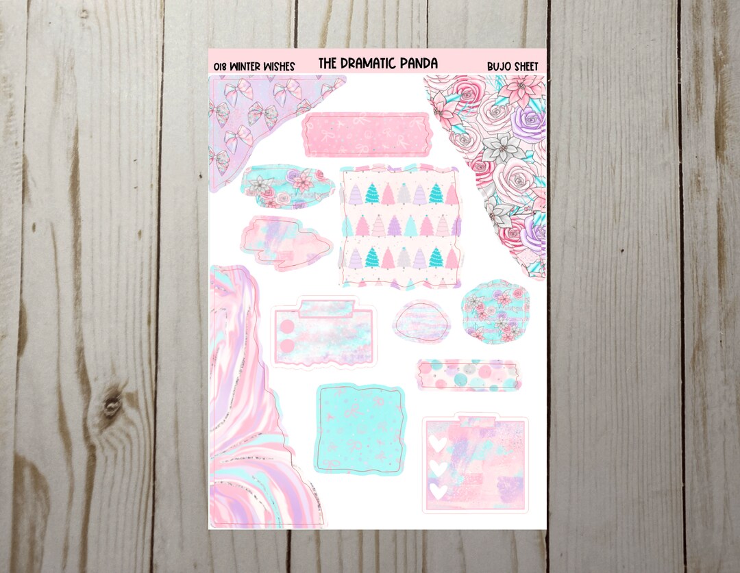 018 Winter Wishes Bujo Torn Paper - Etsy