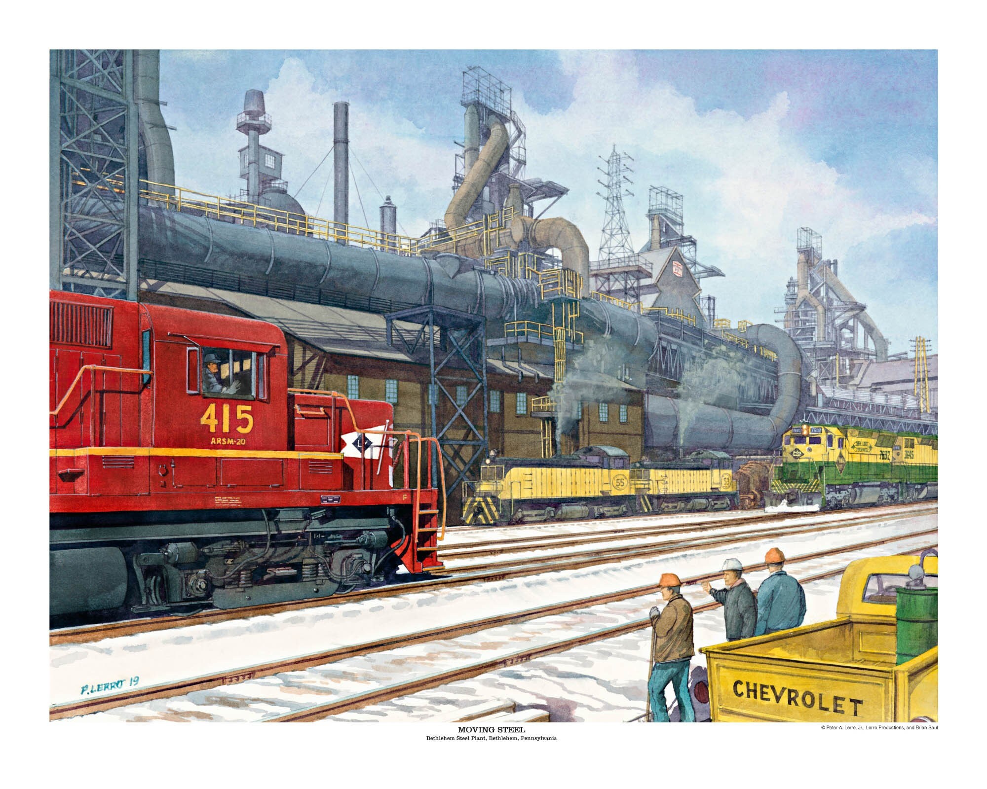 Bethlehem Steel Railroad Print "steel in Motion" Signed and Numbered by ...