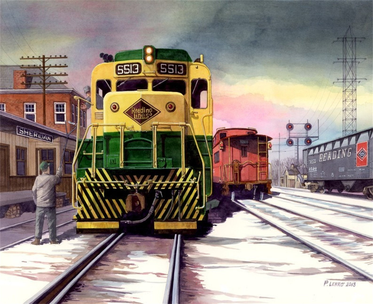 Reading Railroad Print "eastbound Orders" Signed and Numbered by the ...