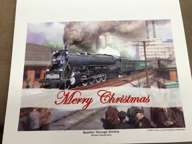 10 Pack Christmas Cards Railroad Trains Reading Railroad Steam ...