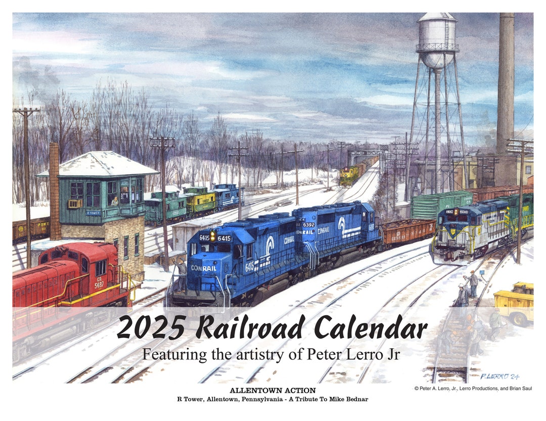 2024 Train Calendar ALL COLOR Artistry or Peter Lerro Jr 12 Month - Etsy