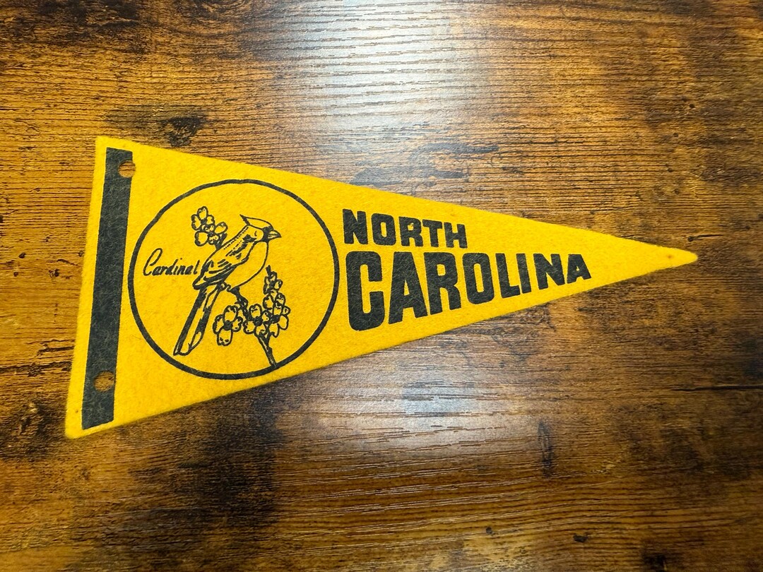 Vintage North Carolina Mini Pennant - Etsy