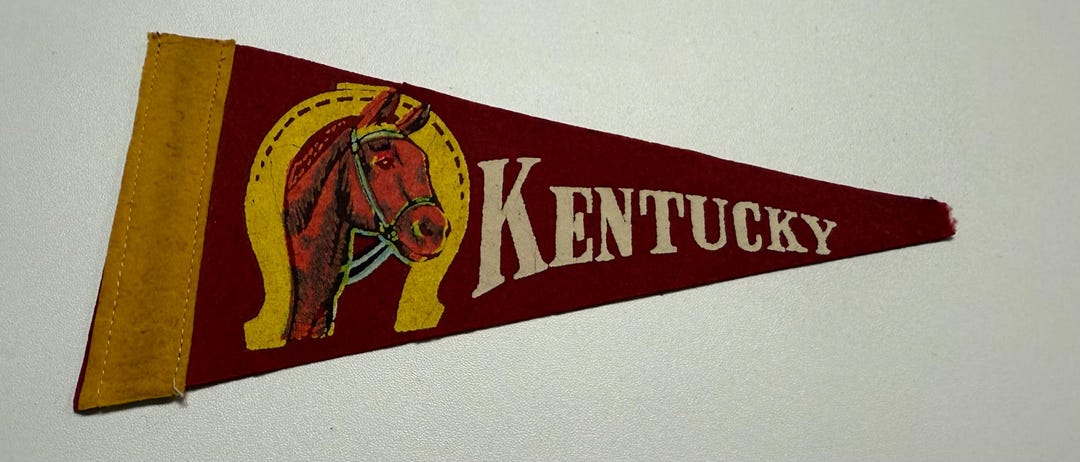 Vintage Kentucky Pennant - Etsy