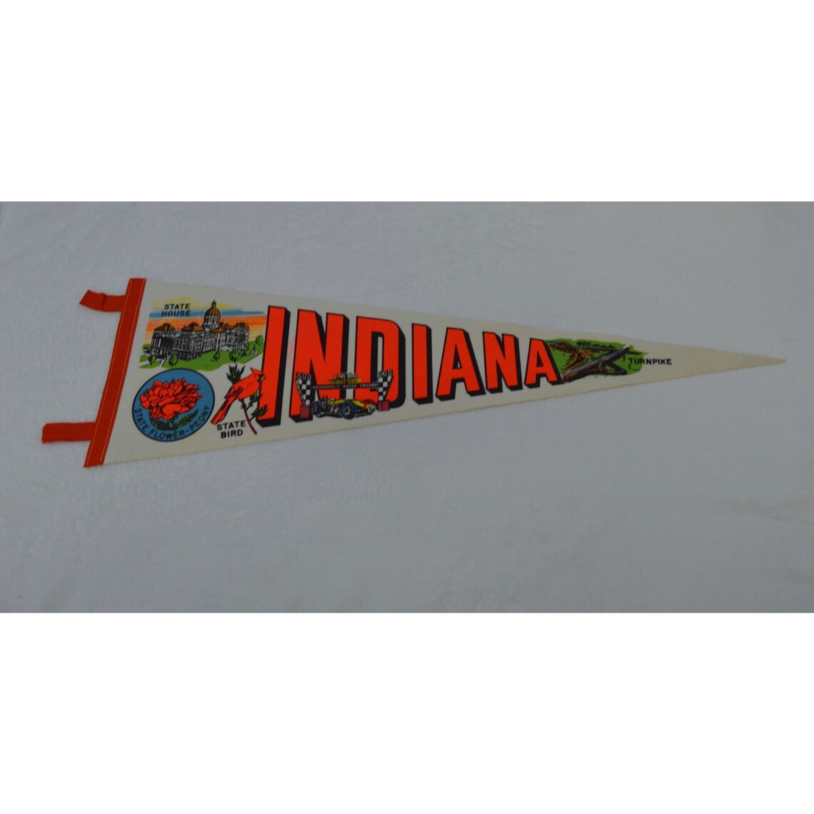 Vintage Indiana State Pennant - Etsy