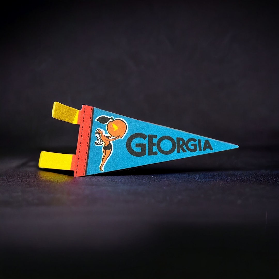 Vintage Georgia Pennant - Etsy