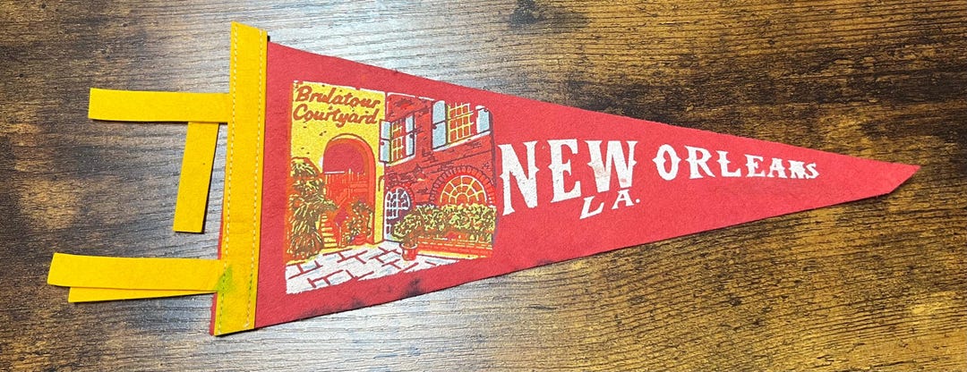 Vintage New Orleans, Louisiana Pennant - Etsy