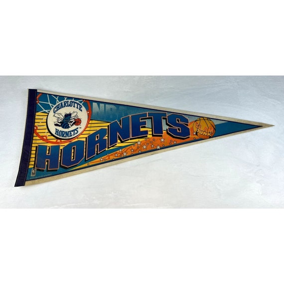 Vintage NBA Charlotte Hornets Pennant | Etsy