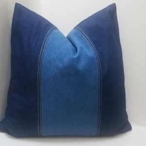 Blue Denim Pillow Cover, American Denim Pillow, Decorative Pillow ...