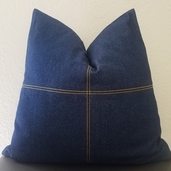Denim Pillow - Etsy
