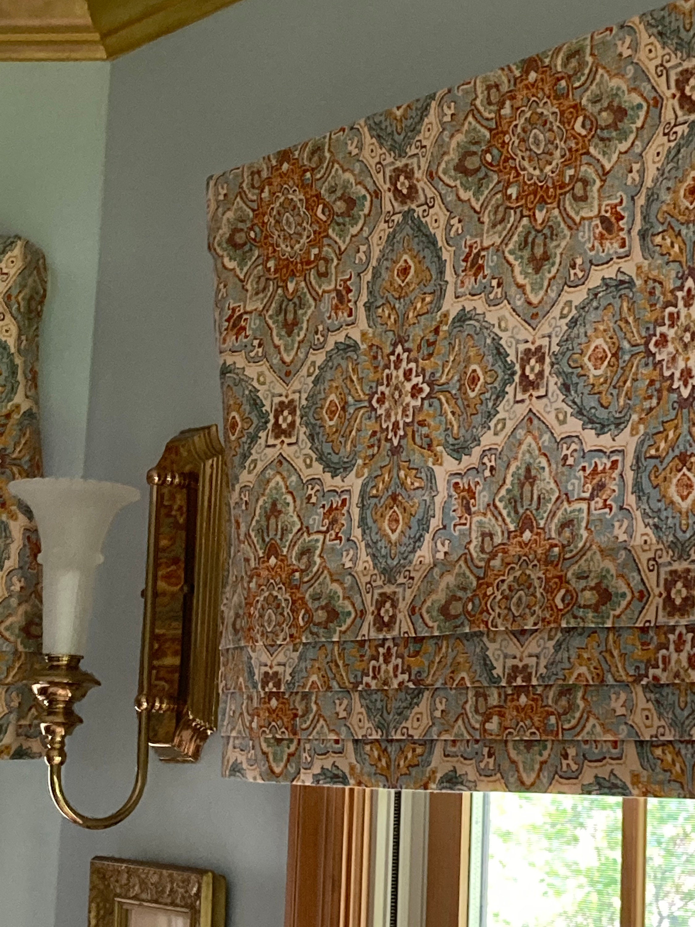 Faux Roman Shade Unlined Valance. Fake Roman Shade. Flat Roman Shade ...