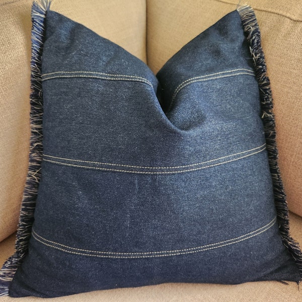 Denim Pillow - Etsy