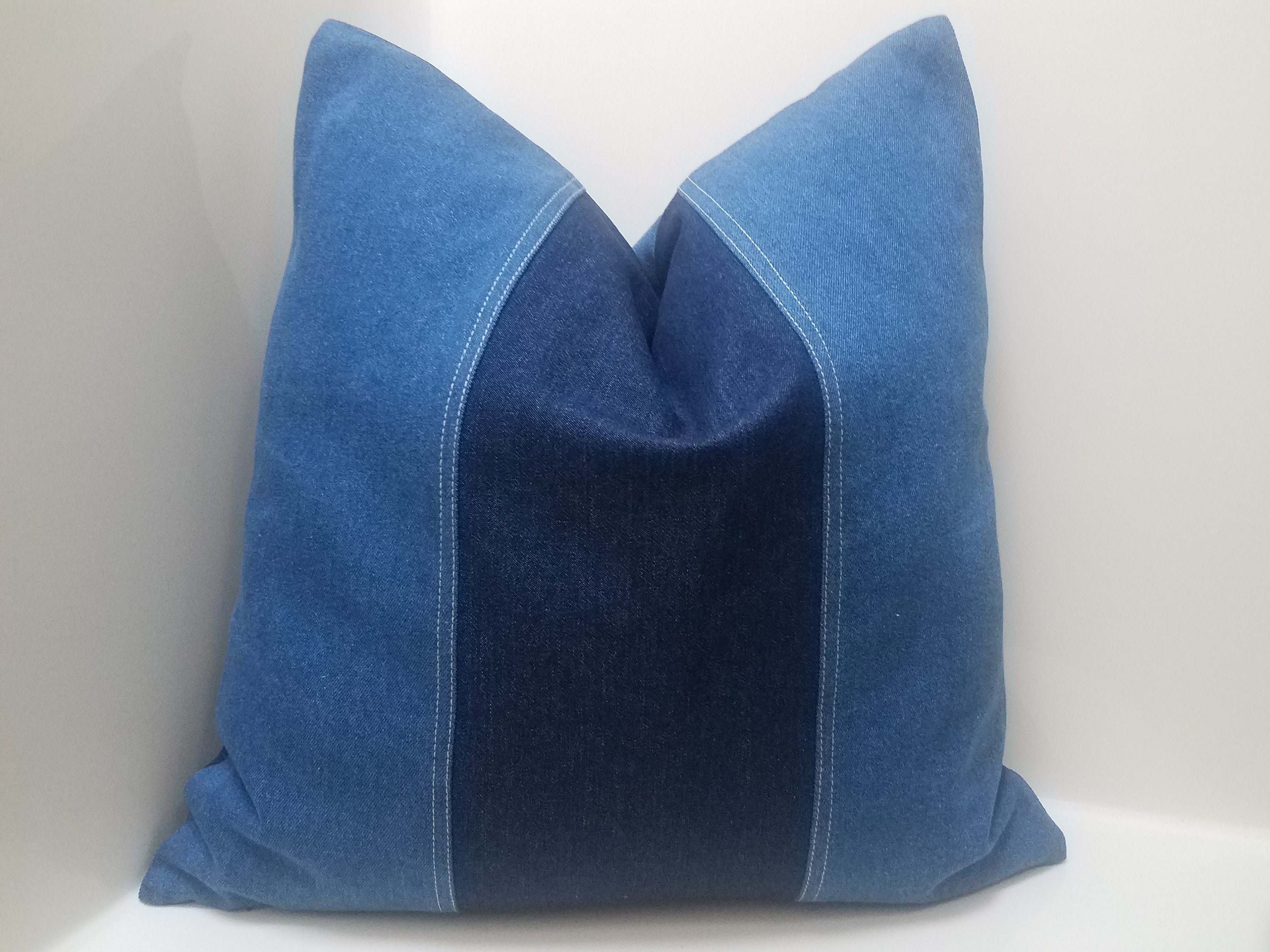 Blue Denim Pillow Cover American Denim Pillow Decorative - Etsy