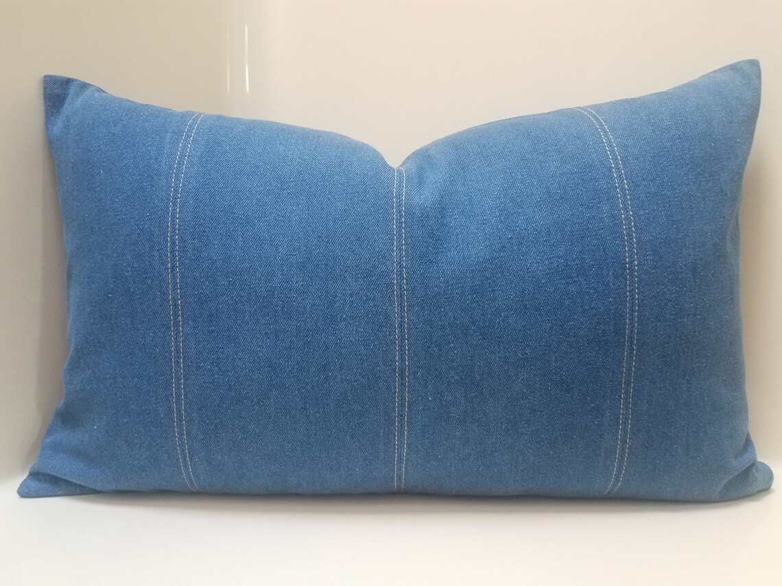 Denim Pillow Cover VARIETY COLOR & SIZE Patchwork Pillow - Etsy